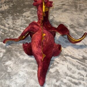 Toys | Charming Red Dragon Plush With Gold Details Comes With 4 Babies ...